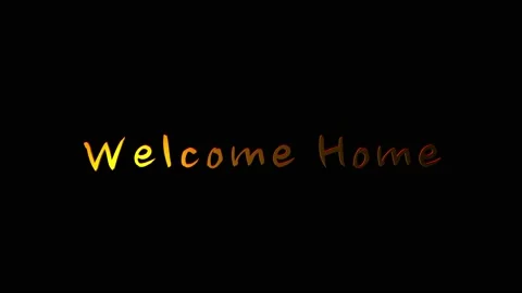 WELCOME HOME text animation with alpha c... | Stock Video | Pond5