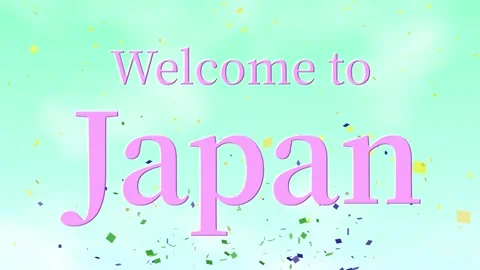 Welcome to Japan message text animation ... | Stock Video | Pond5