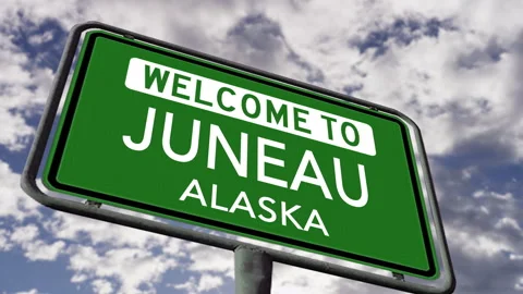 Welcome to Juneau, Alaska, US City Road ... | Stock Video | Pond5
