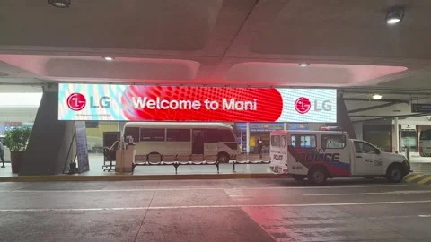 Welcome to Manila sign board at Ninoy Aq... | Stock Video | Pond5