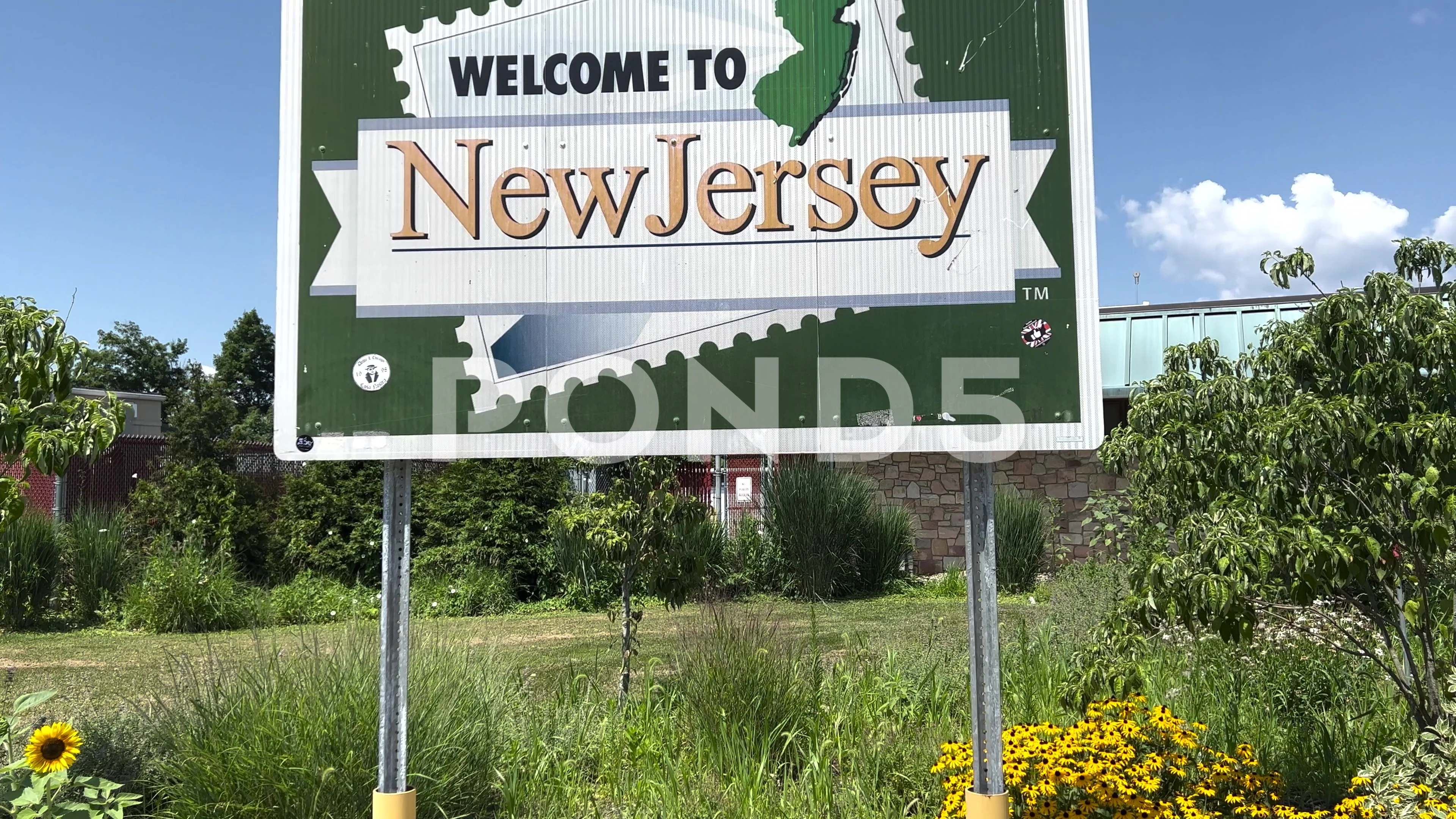 Welcome To New Jersey Sign Welcome To New Jersey Sign Stock Photos