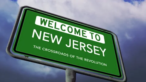 Welcome to New Jersey US State Road Sign... | Stock Video | Pond5