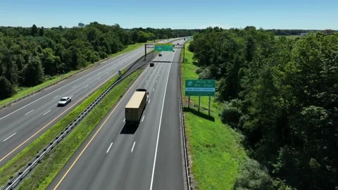 Welcome to NJ. New Jersey state border s... | Stock Video | Pond5