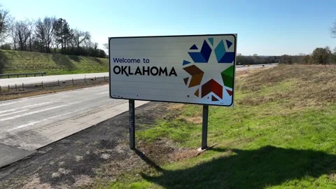 Welcome to Oklahoma sign. Travel theme i... | Stock Video | Pond5