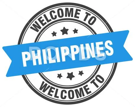 Welcome to Philippines stamp. Philippines round sign: Graphic #275232265