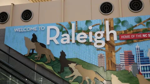Welcome to Raleigh North Carolina Sign | Stock Video | Pond5