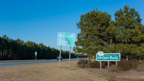 Welcome to Roanoke Island Outer Banks Ro... | Stock Video | Pond5