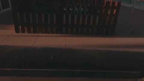 Welcome sign on the bich lido, Bugibba B... | Stock Video | Pond5