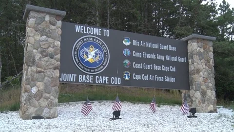 Welcome sign board of Joint Base Cape Co... | Stock Video | Pond5
