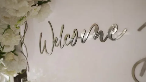 Welcome Sign Flowers Stock Footage ~ Royalty Free Stock Videos | Pond5