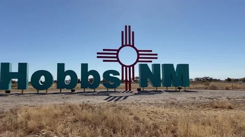 Welcome sign landmark of Hobbs, New Mexi... | Stock Video | Pond5
