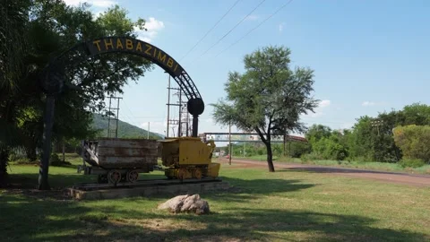 Welcome sign at Thabazimbi, South Africa... | Stock Video | Pond5