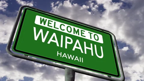 Welcome to Waipahu, Hawaii. USA City Roa... | Stock Video | Pond5