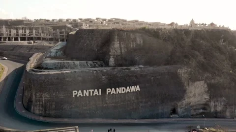Welcoming sign on cliff by road to Panta... | Stock Video | Pond5