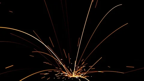 Welding Particles Falling On A Black Bac... | Stock Video | Pond5