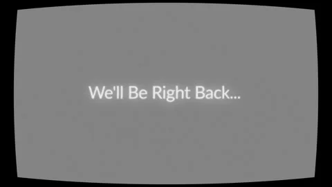 We'll Be Right Back typewriter, Noise TV... | Stock Video | Pond5