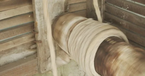 Well windlass mechanism of hand-dug well... | Stock Video | Pond5