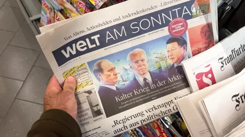 Welt am Sonntag newspaper magazine with ... | Stock Video | Pond5