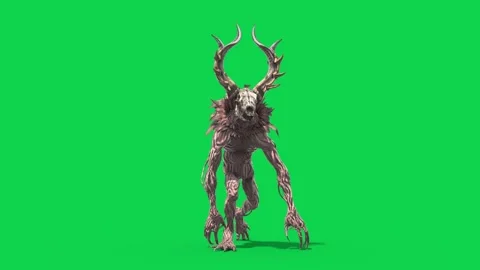 Wendigo Green Screen Walkcycle Loop 3D R... | Stock Video | Pond5