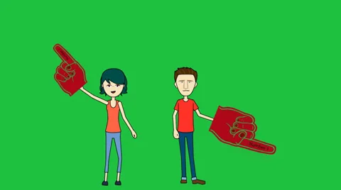 "We're Number 1" Animated Fans: Looping ... | Stock Video | Pond5