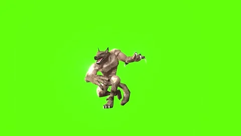 Werewolf attack Green screen animation 3... | Stock Video | Pond5