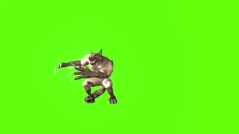 Werewolf attack Green screen animation 3... | Stock Video | Pond5
