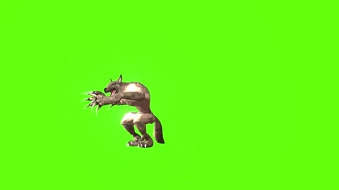 Werewolf attack Green screen animation 3... | Stock Video | Pond5