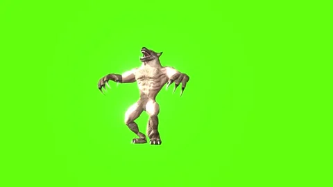 Werewolf claws attack Green screen anima... | Stock Video | Pond5