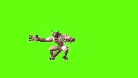 Werewolf claws attack Green screen anima... | Stock Video | Pond5