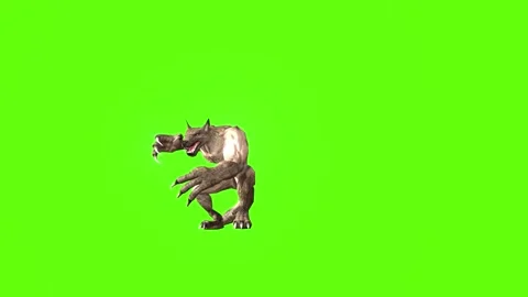Werewolf Death Green screen animation 3D... | Stock Video | Pond5