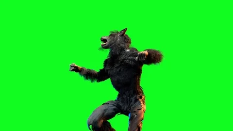 werewolf on a green background 3D render | Stock Video | Pond5