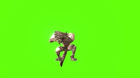 Werewolf idle Green screen animation 3D ... | Stock Video | Pond5