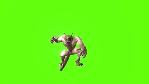 Werewolf idle Green screen animation 3D ... | Stock Video | Pond5