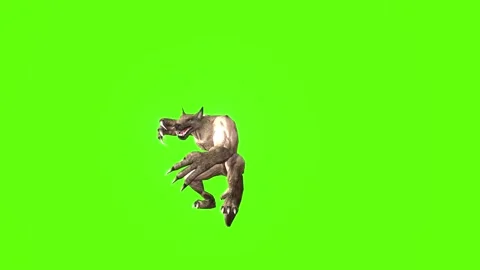 Werewolf idle Green screen animation 3D ... | Stock Video | Pond5
