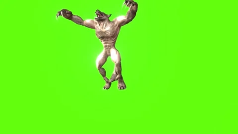 Werewolf jump attack Green screen animat... | Stock Video | Pond5
