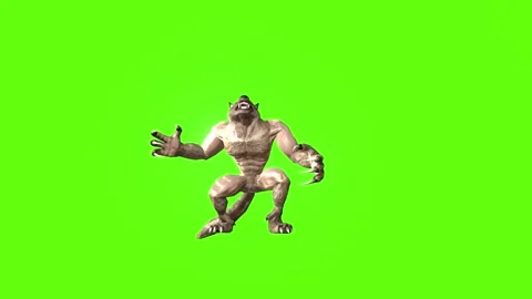 Werewolf roar Green screen animation 3D ... | Stock Video | Pond5