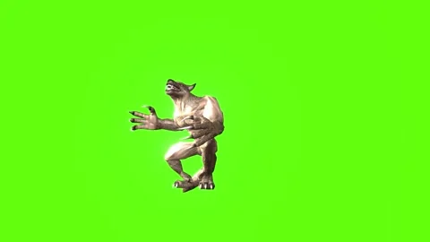 Werewolf roar Green screen animation 3D ... | Stock Video | Pond5