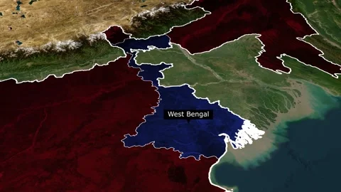 West Bengal Map | Stock Video | Pond5