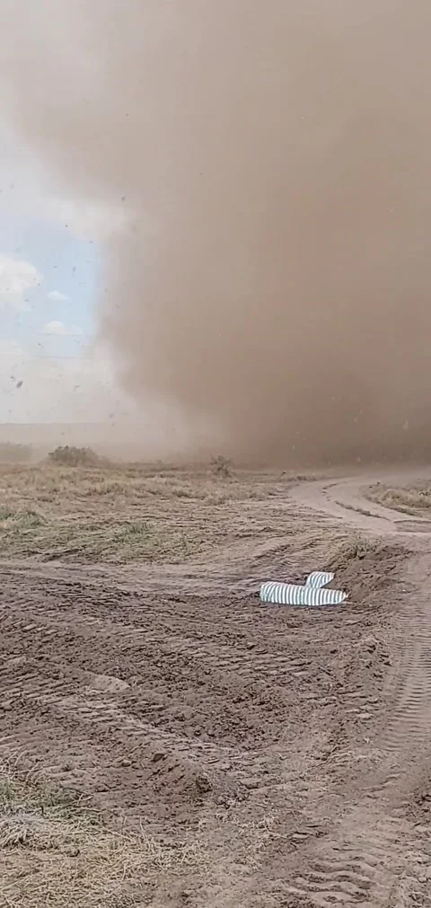 West Texas Giant Dust Devil, Marfa, Texa... | Stock Video | Pond5