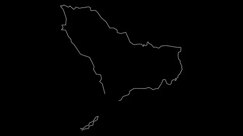 Western district map of Sierra Leone out... | Stock Video | Pond5