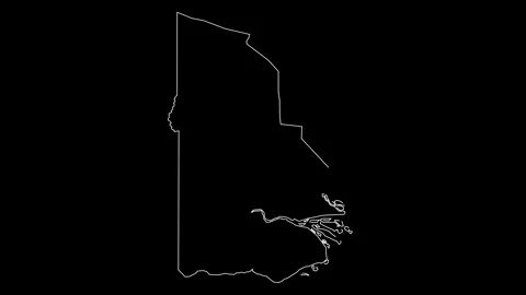 Western province map of Papua New Guinea... | Stock Video | Pond5