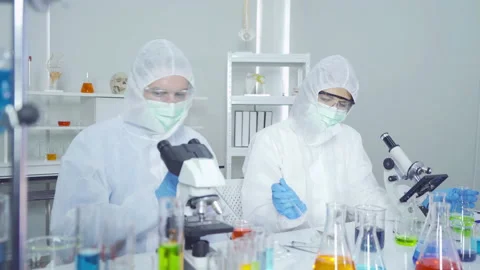 A western scientists couple working on t... | Stock Video | Pond5