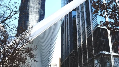 Westfield World Trade Center side on a s... | Stock Video | Pond5