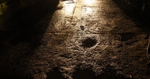 Wet Tar Road Texture | Stock Video | Pond5