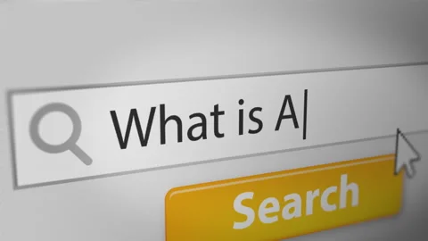 "What is AI?" Typing into Search Engine ... | Stock Video | Pond5