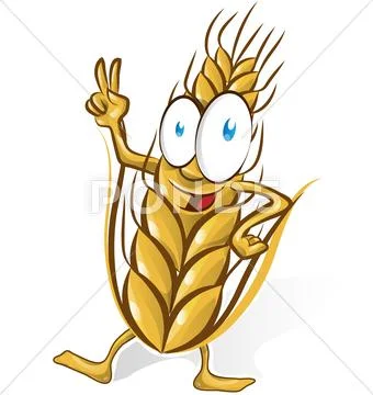 Wheat cartoon isolated on white background ~ Clip Art #49563511