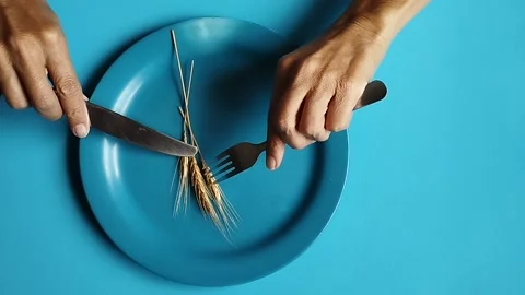 Wheat spikes grains on a plate, world fo... | Stock Video | Pond5