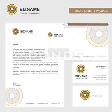 Wheel Business Letterhead, Envelope and visiting Card Design vector ...