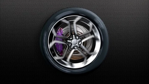 Wheel Tire Speed 3D Rendering Animated B... | Stock Video | Pond5