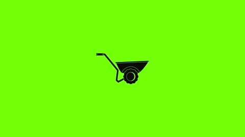 Wheelbarrow icon animation | Stock Video | Pond5